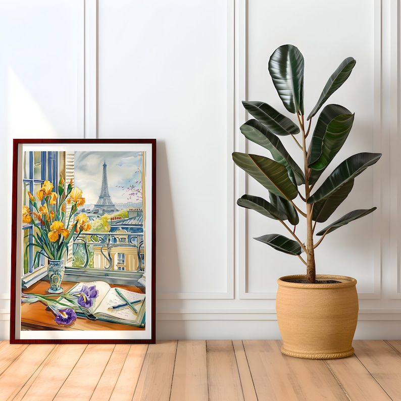 Paris Eiffel Tower Watercolor Art Prints, Set of 3, French Cafe Decor ...