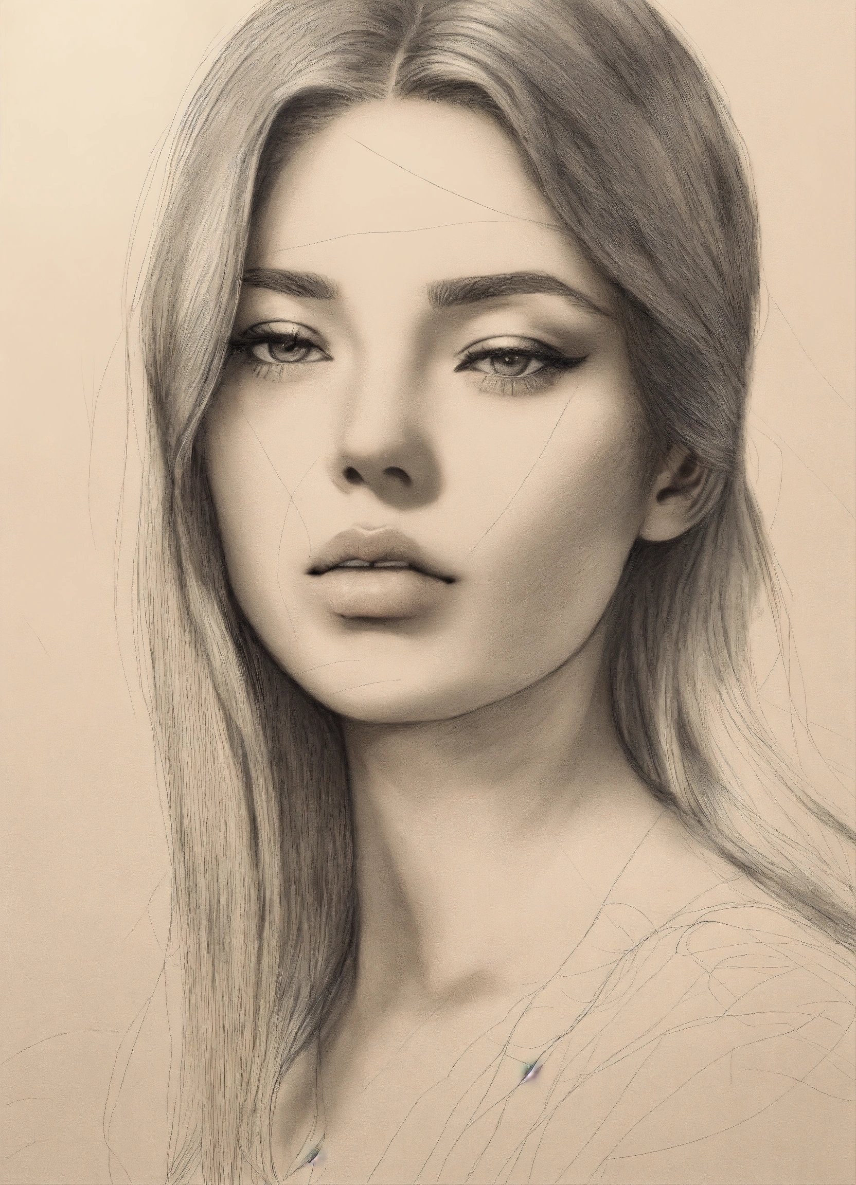 50 PDF Realistic Woman Portrait Coloring Pages for Adult Digital ...