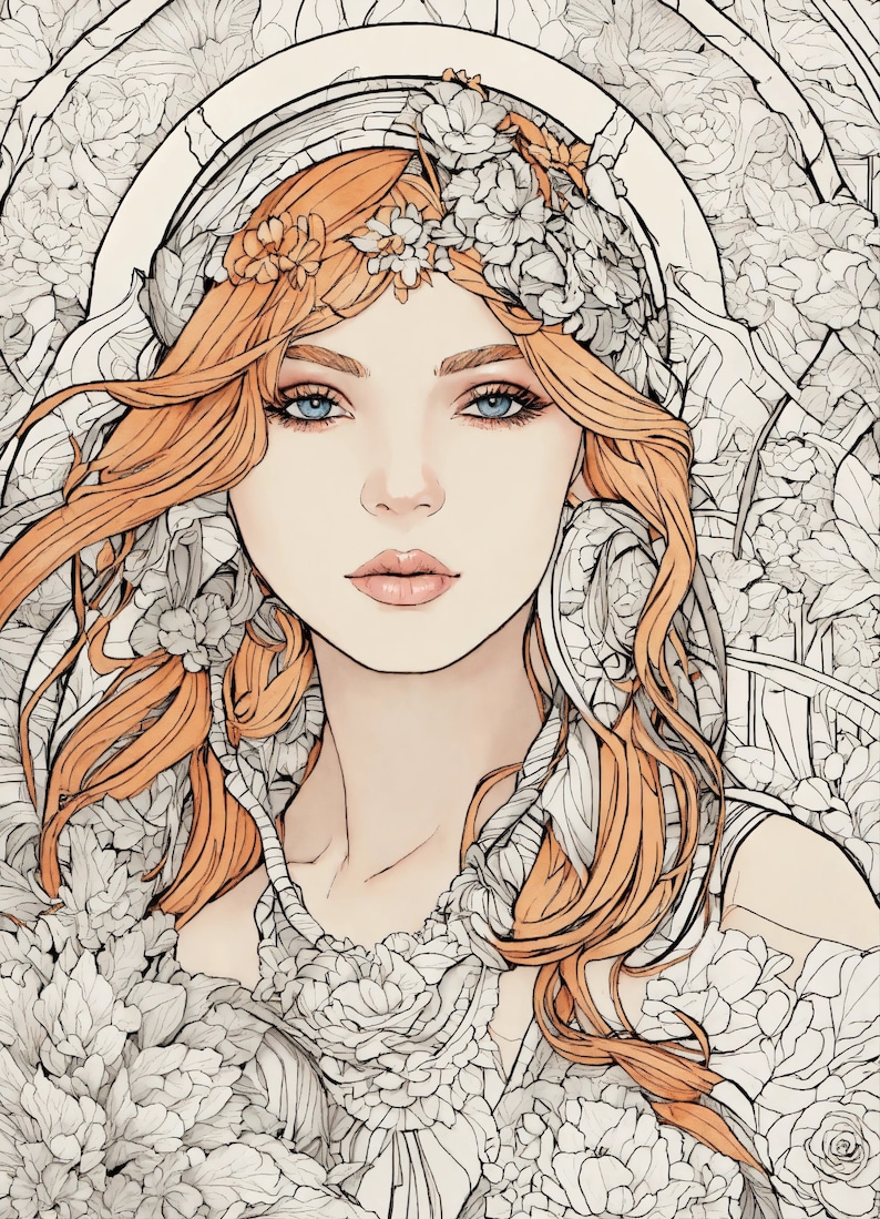 50+ PDF Coloring Pages Human Portrait for Adults Kids Unique Collection ...
