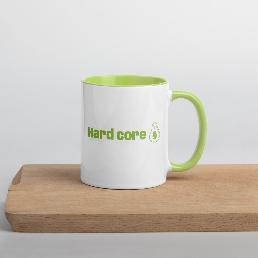 Hard Core Avocado Mug Fun Ceramic Green Mug Cute Gift Mug Avocado ...