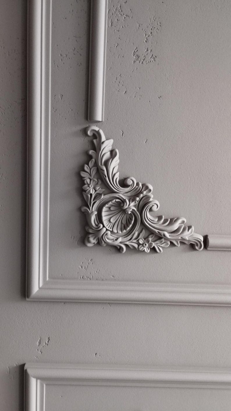Plaster Corner, Classic French Style Stucco Rose Carving, 11 Inches - Etsy