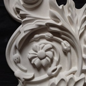 Large Carved Plaster Corner, Beautiful Wall Decoration, Stylish ...