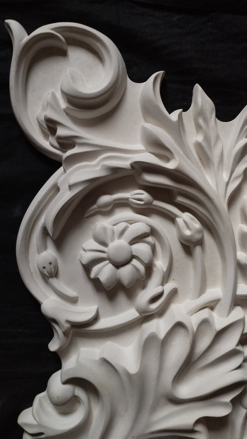 Large Carved Plaster Corner, Beautiful Wall Decoration, Stylish ...