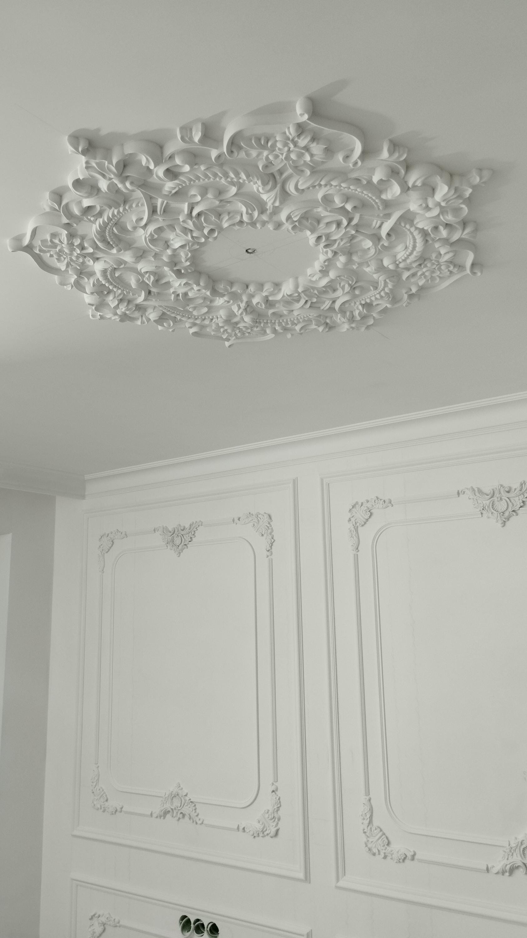 Plaster Corner, Classic French Style Stucco Rose Carving, 11 Inches - Etsy