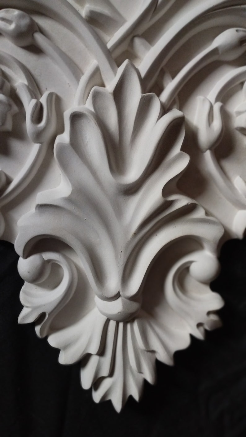 Large Carved Plaster Corner, Beautiful Wall Decoration, Stylish ...