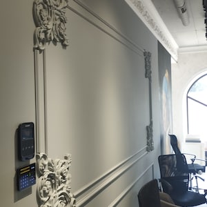 Large Carved Plaster Corner, Beautiful Wall Decoration, Stylish ...