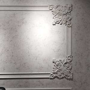 Large Carved Plaster Corner, Beautiful Wall Decoration, Stylish ...