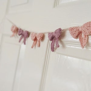 Bow Garland Crochet Pattern DIY Home Decor - Etsy