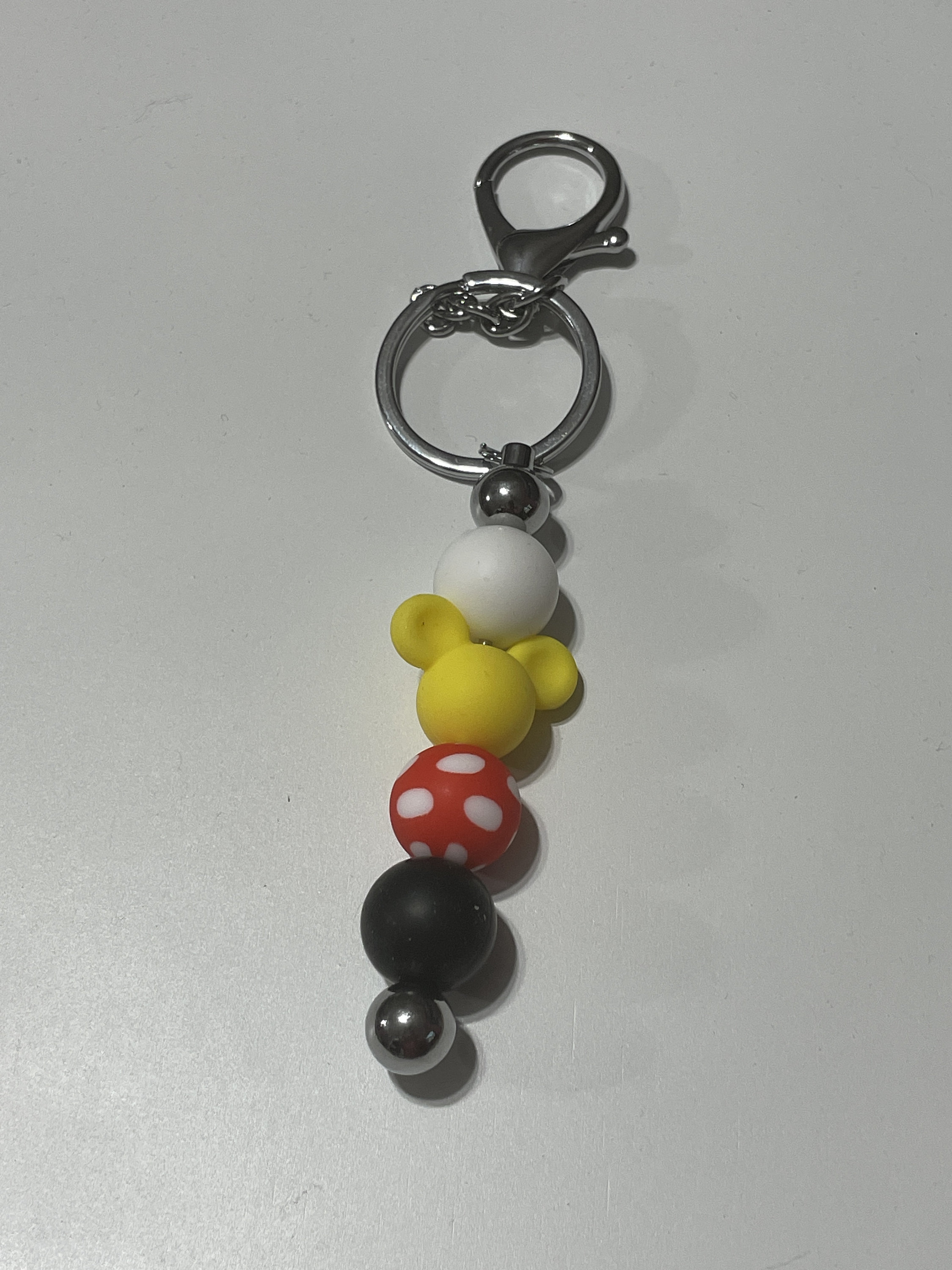 Mickey Mouse Key Chain With Beads. - Etsy