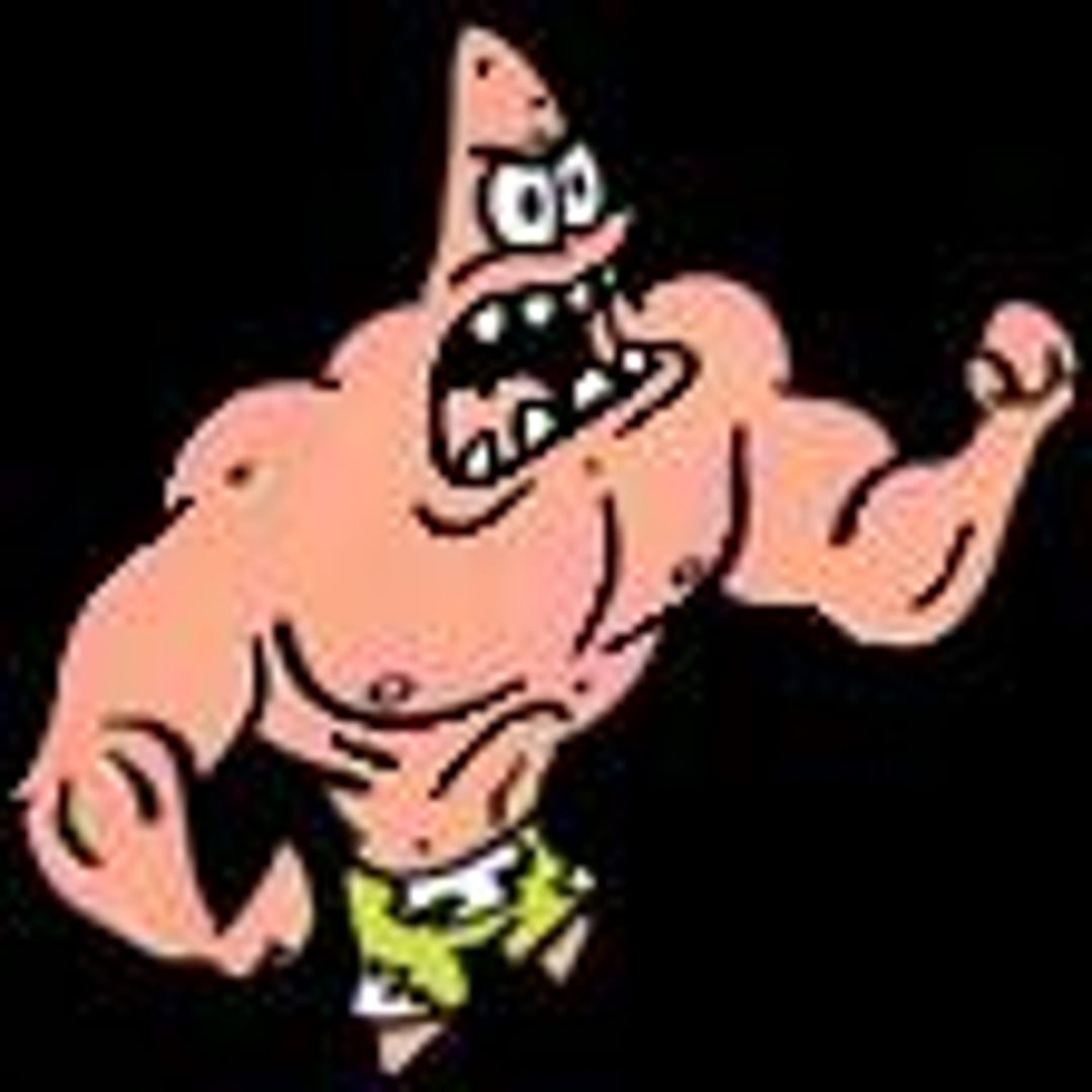 Spongebob Squarepants Patrick Muscular Angry Emote 112x112 Use on ...
