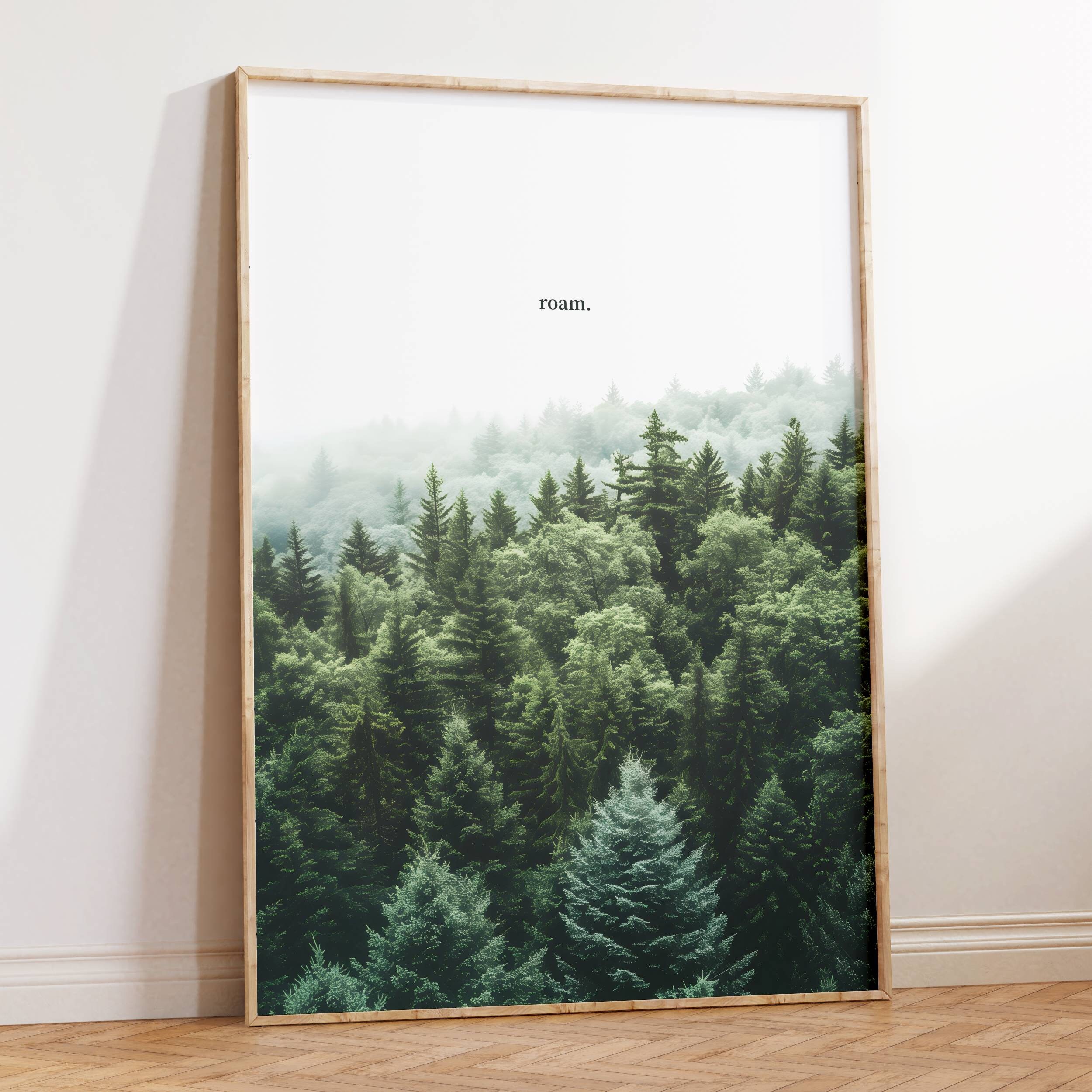Forest Poster | Wanderlust | Travel Poster | Living Room Decor ...