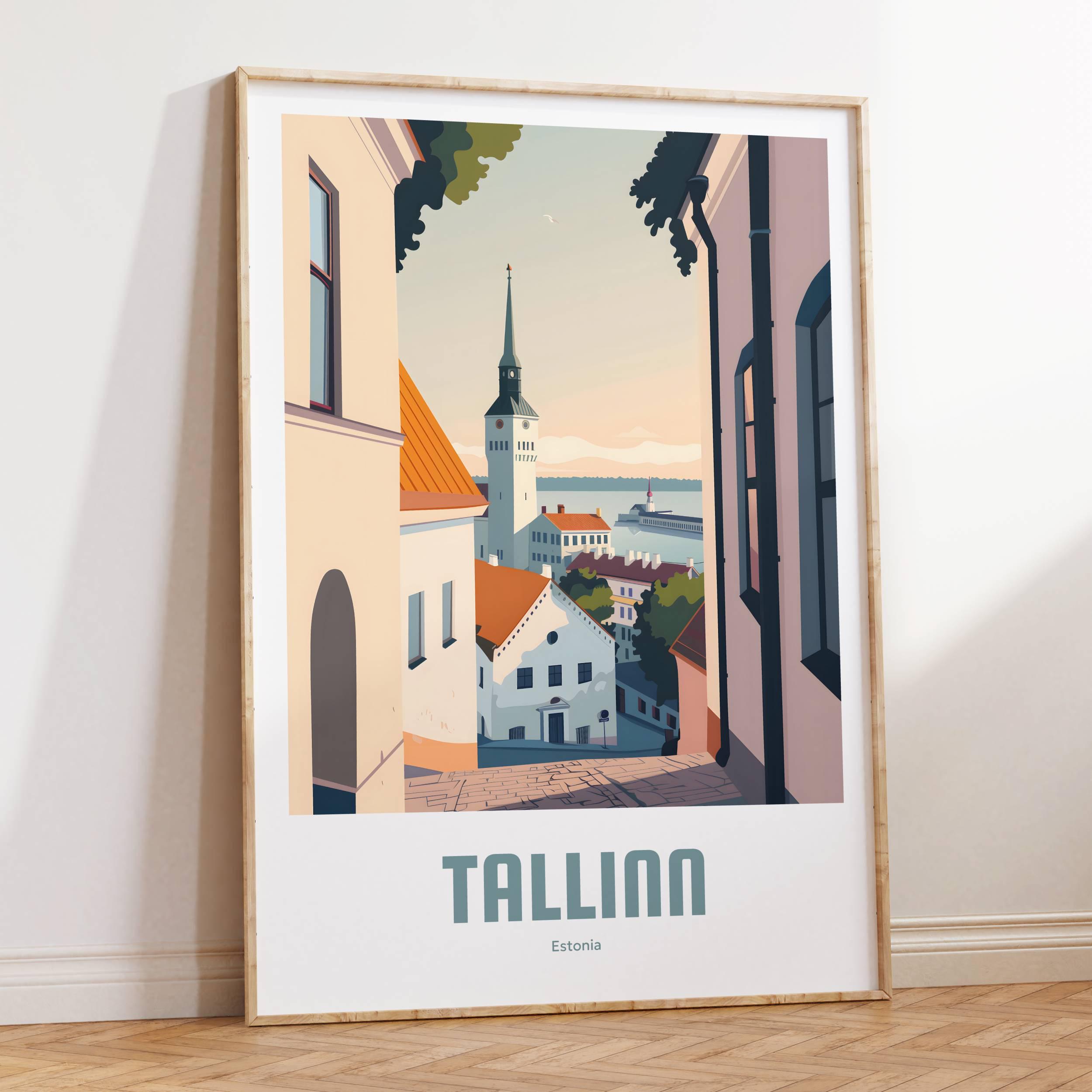 Tallinn Poster | Vintage Travel Poster | Retro Tallinn | Travel Poster ...