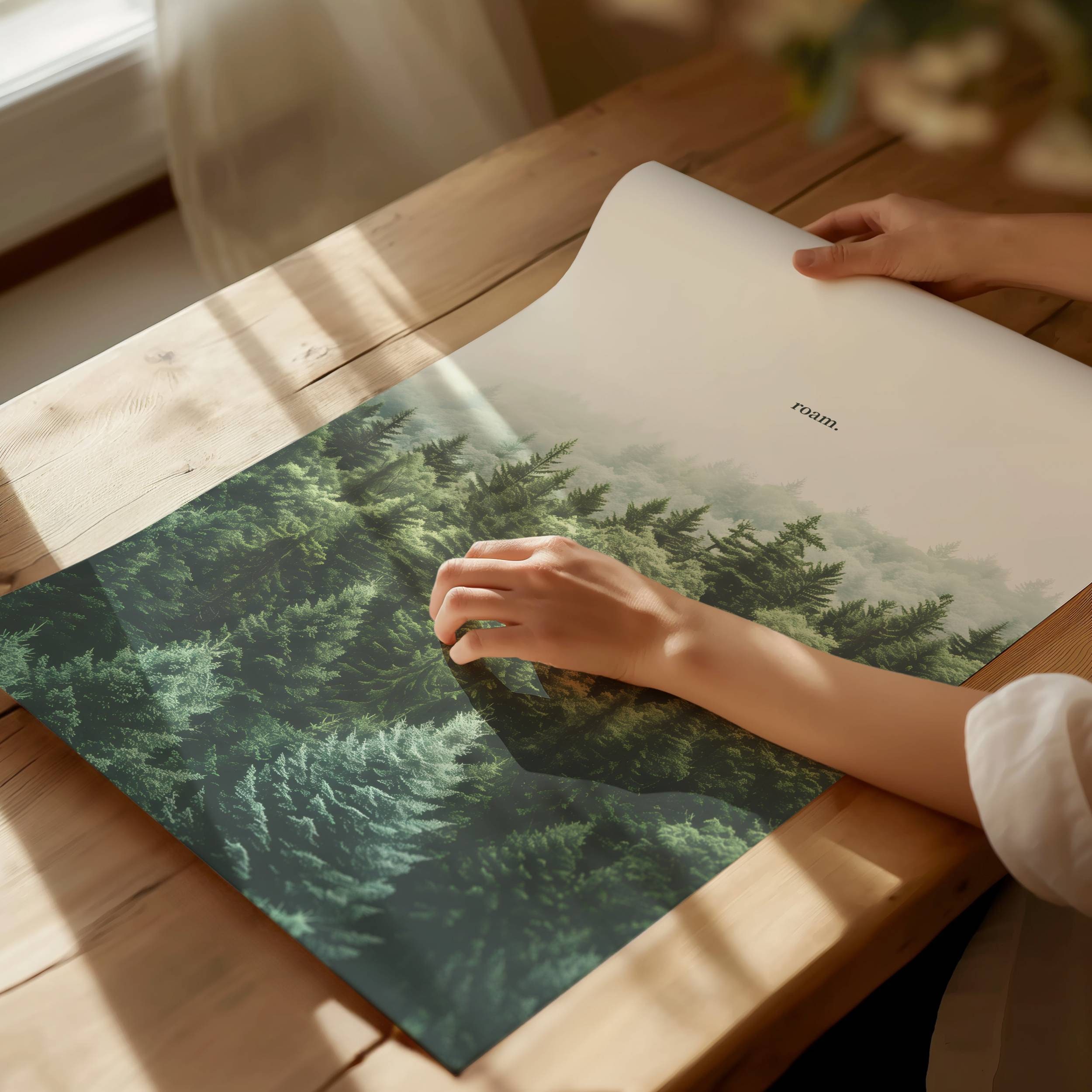 Forest Poster | Wanderlust | Travel Poster | Living Room Decor ...