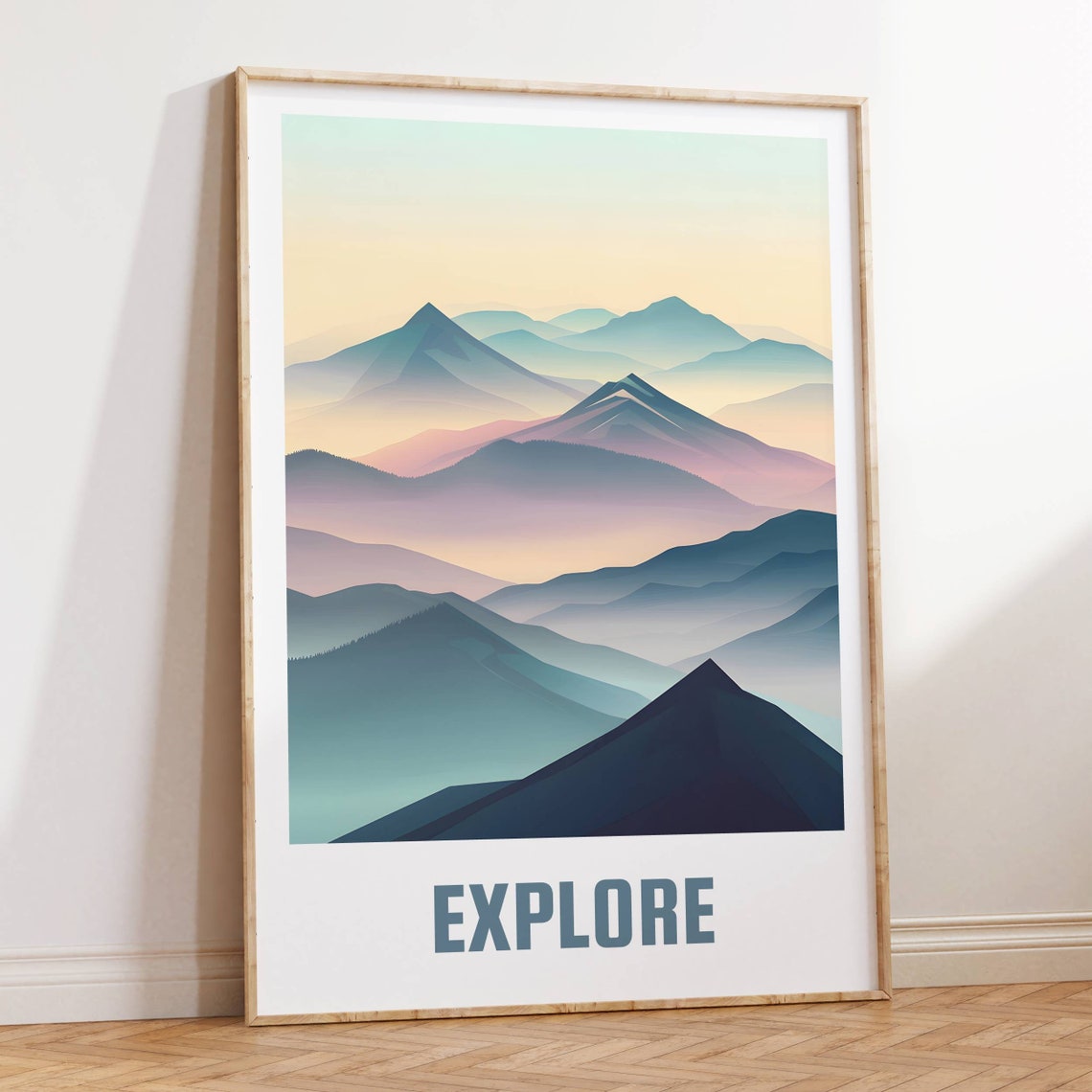 Mountains Poster Travel Wall Art Travel Poster Living Room Decor ...