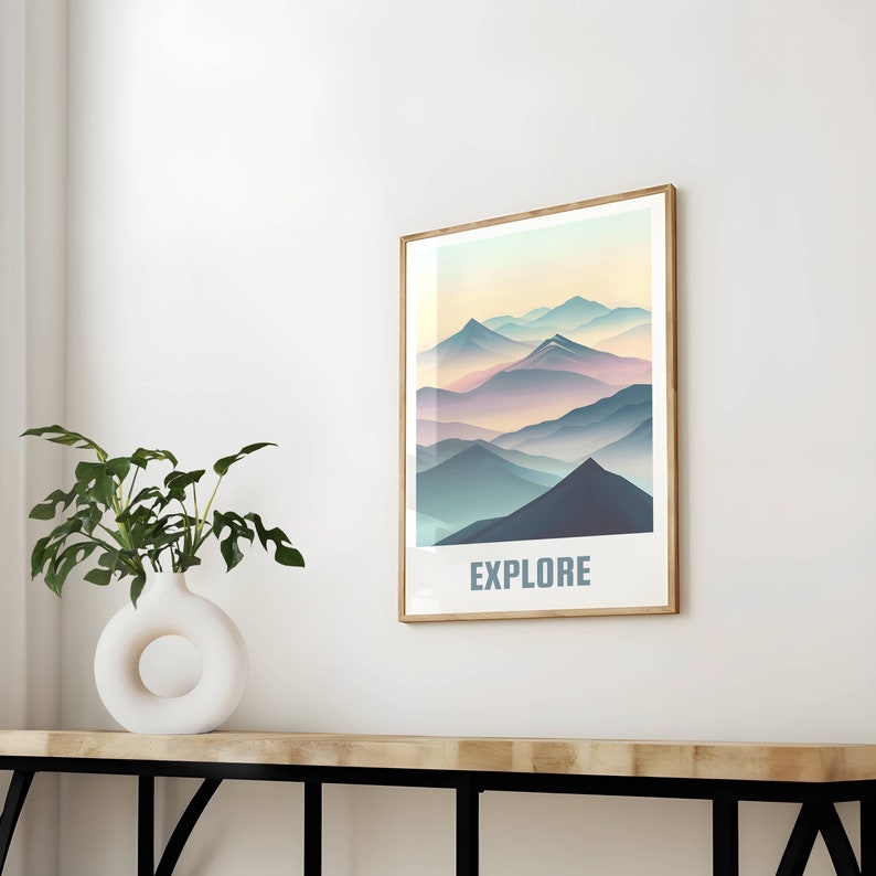 Mountains Poster | Travel Wall Art | Travel Poster | Living Room Decor ...