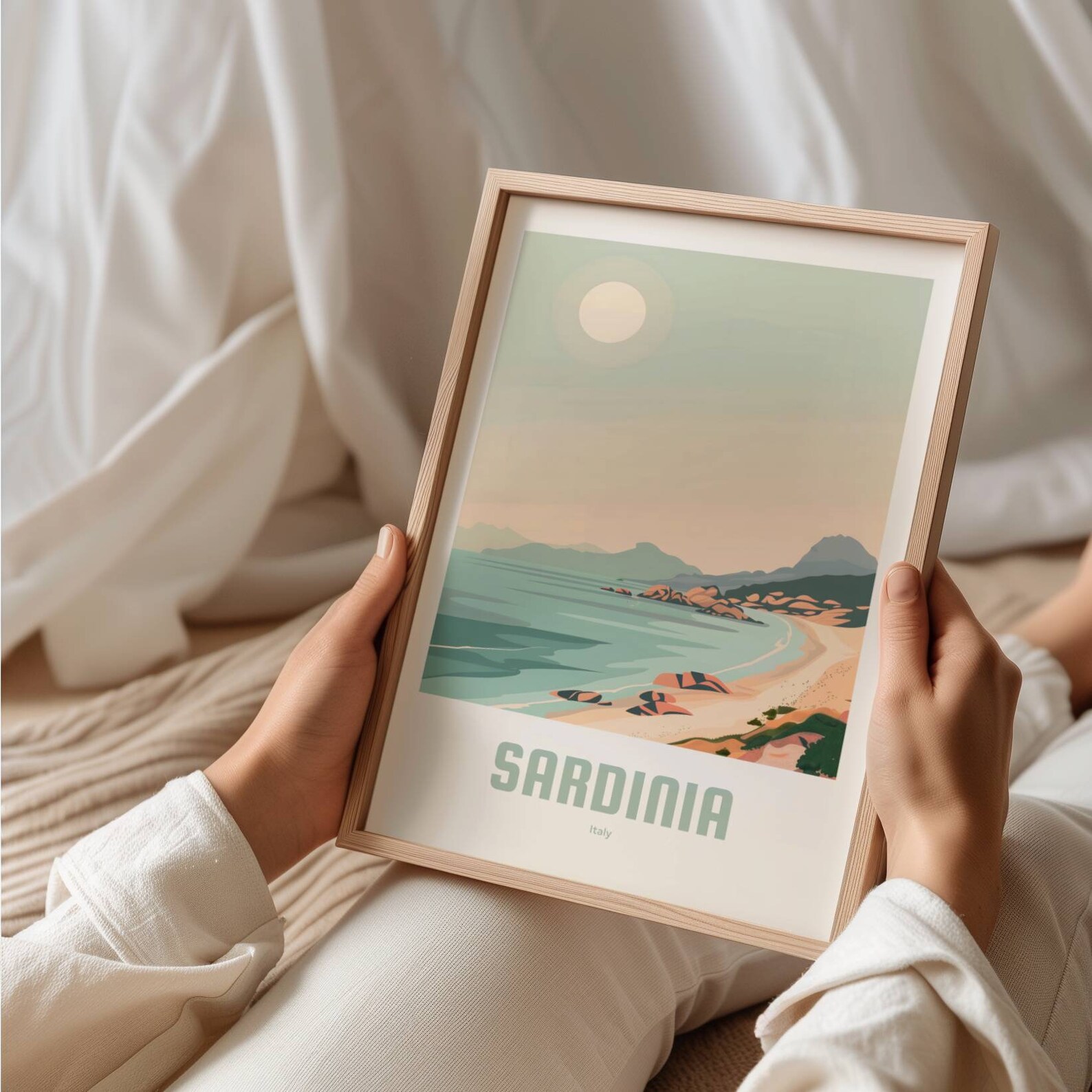 Sardinia Poster Vintage Travel Poster Retro Sardinia Travel Poster Gift ...