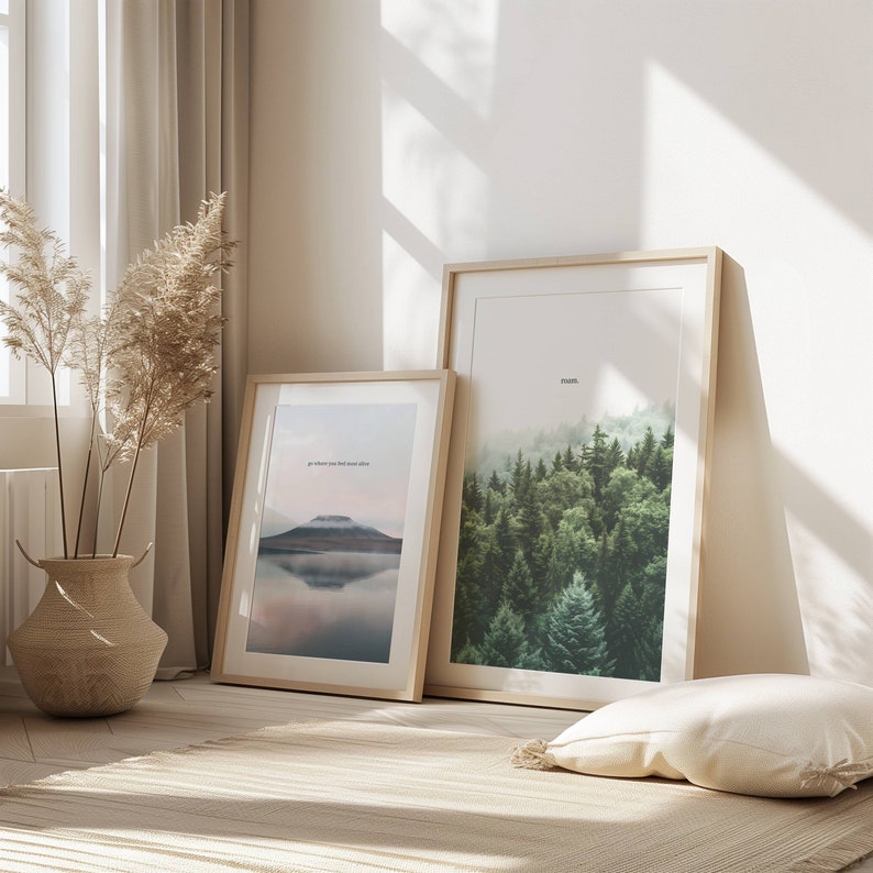 Forest Poster | Wanderlust | Travel Poster | Living Room Decor ...