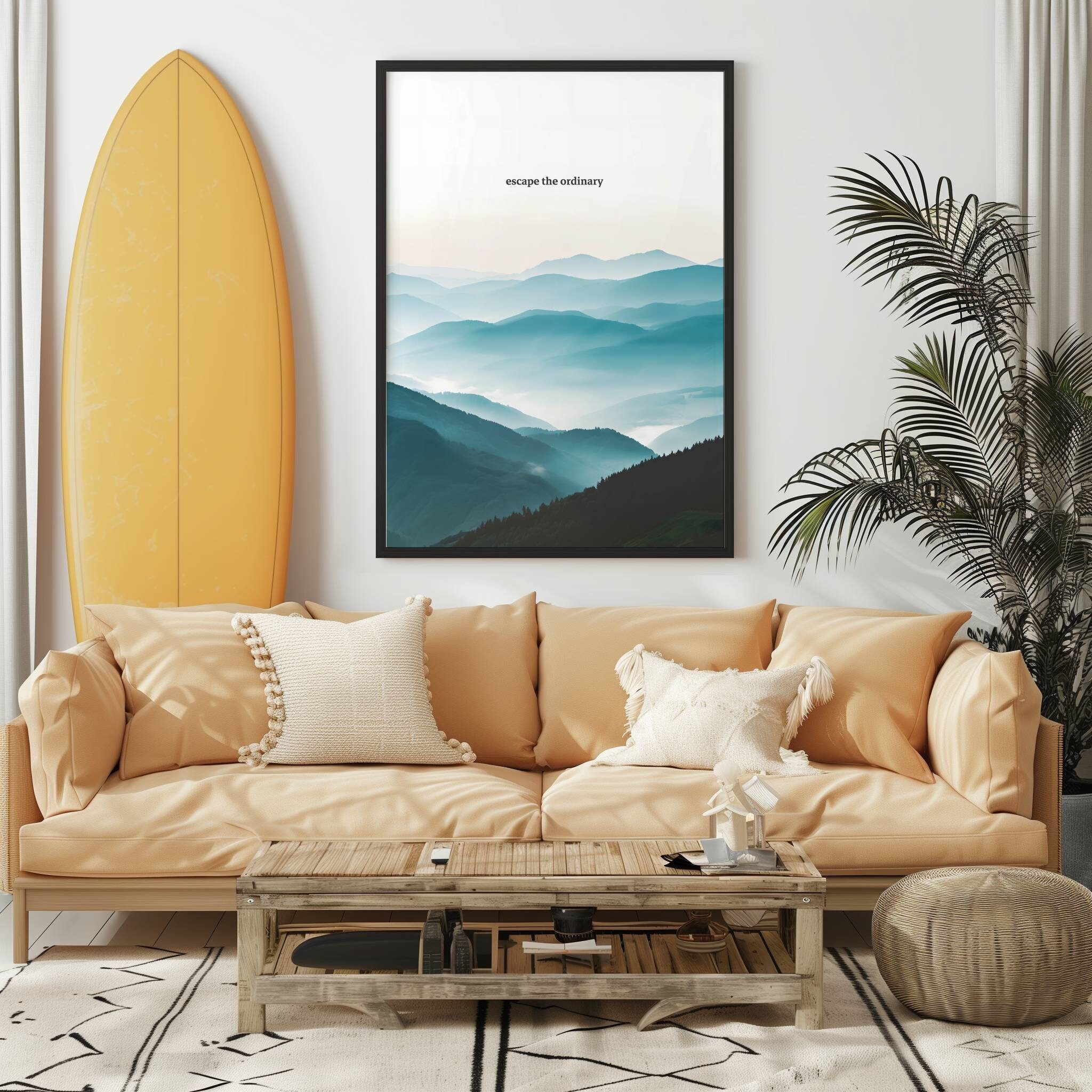 Mountain Poster Wanderlust Travel Poster Living Room Decor Inspiration ...