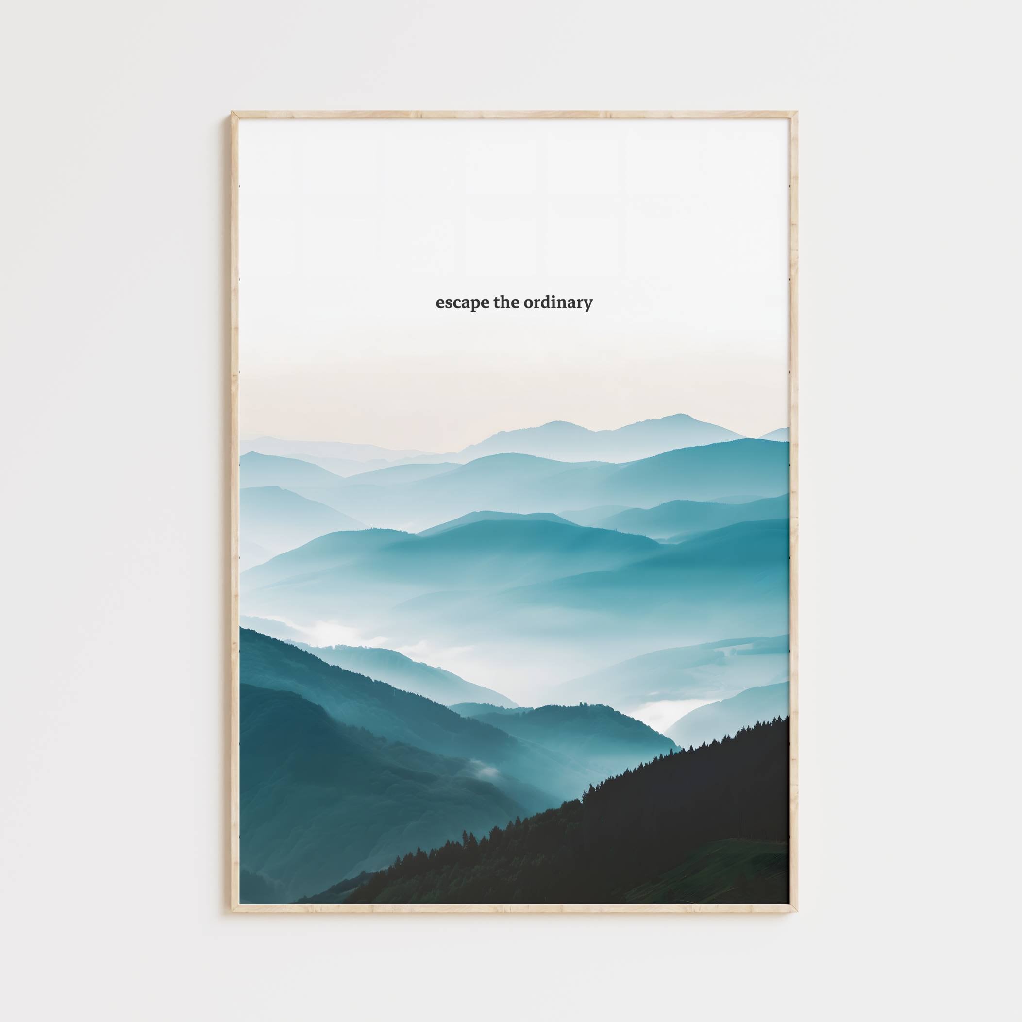 Mountain Poster Wanderlust Travel Poster Living Room Decor Inspiration ...