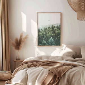 Forest Poster | Wanderlust | Travel Poster | Living Room Decor ...