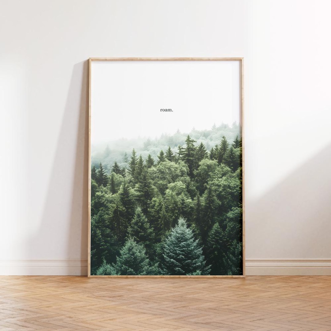 Forest Poster | Wanderlust | Travel Poster | Living Room Decor ...