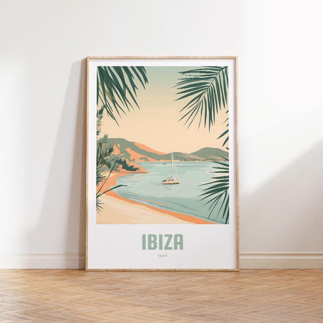 Ibiza Poster - Vintage Travel Poster - Spain Gift - Ibiza Wall Art - Vacation Art - Spain Print ...