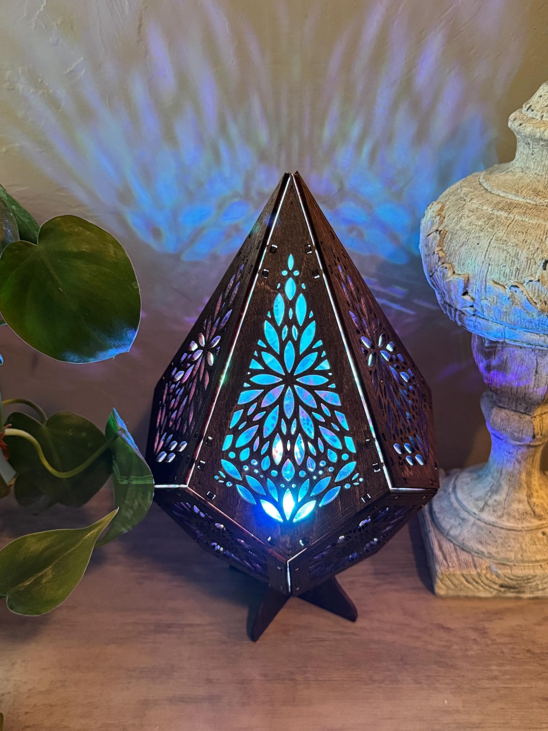 Geometric Mandala LED Lamp - 3D Shadow Light, Boho Mood Lamp Gift - Etsy