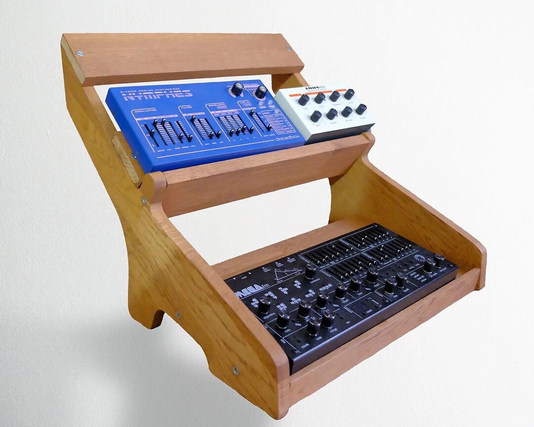 2-tier Synth Stand for Elektron and Desktop Synths. Wooden Rack for ...