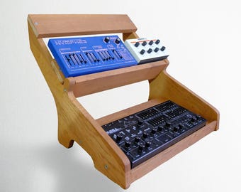 2-tier Synth Stand for Elektron and Desktop Synths. Wooden Rack for ...