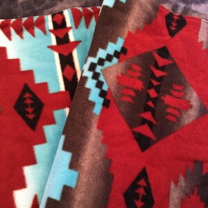 Western Running Horses Baby Blanket Aztec Fleece Native Blanket Aztec ...