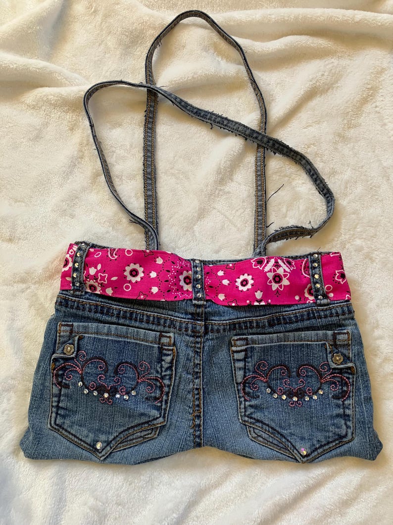 Jean Purse Western Purse Blue Jean Denim Purse Pink Purse Little Girl ...
