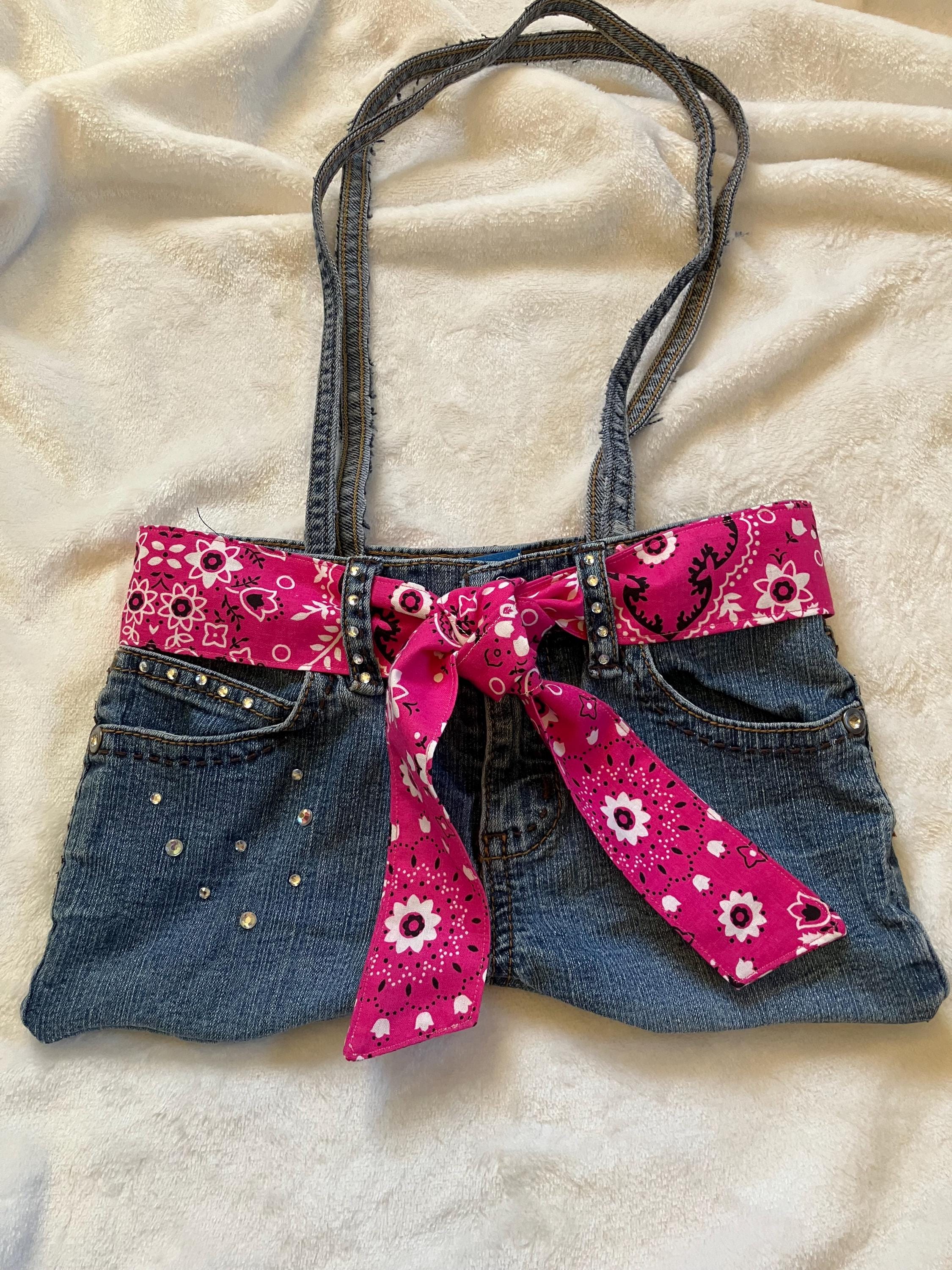 Jean Purse Western Purse Blue Jean Denim Purse Pink Purse Little Girl ...