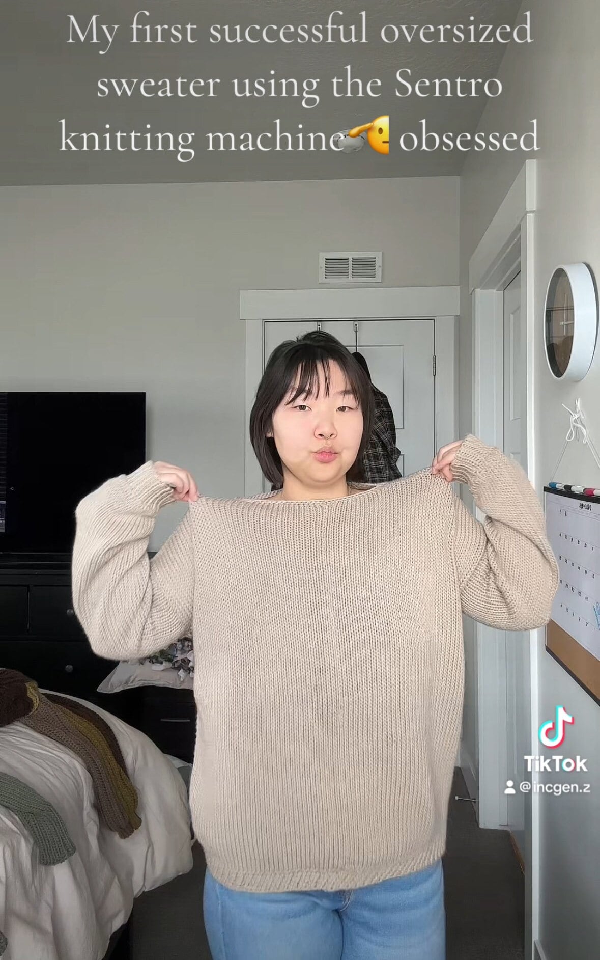 Oversized Knit Sweater Unisex Digital Pattern - Circular Knitting ...