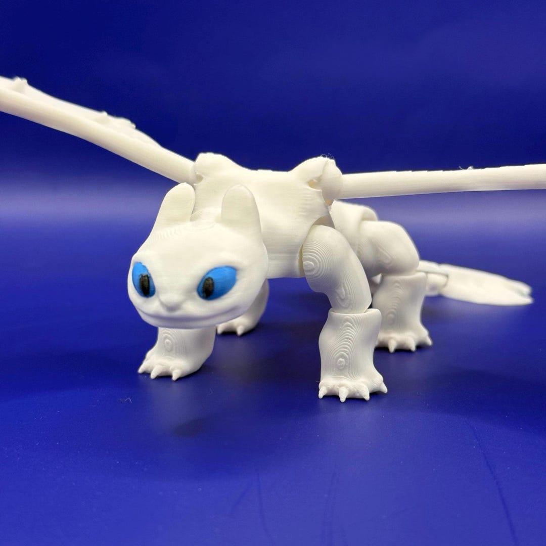 Fully Articulated Light Fury Dragon – Inspired by How to Train Your ...
