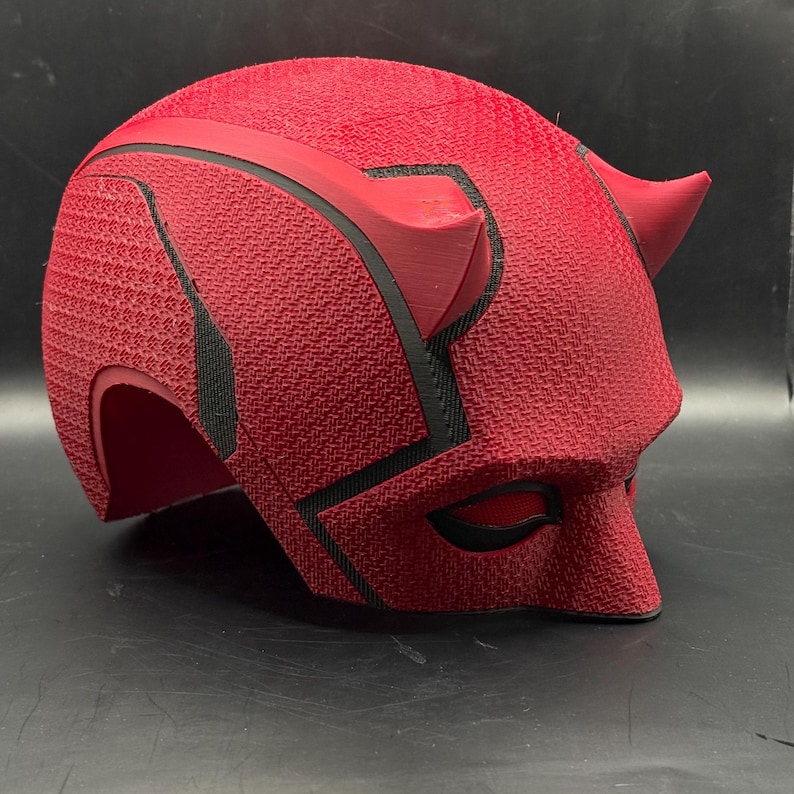 Daredevil Cosplay Mask – 3D Printed Red Helmet | Born Again Series ...