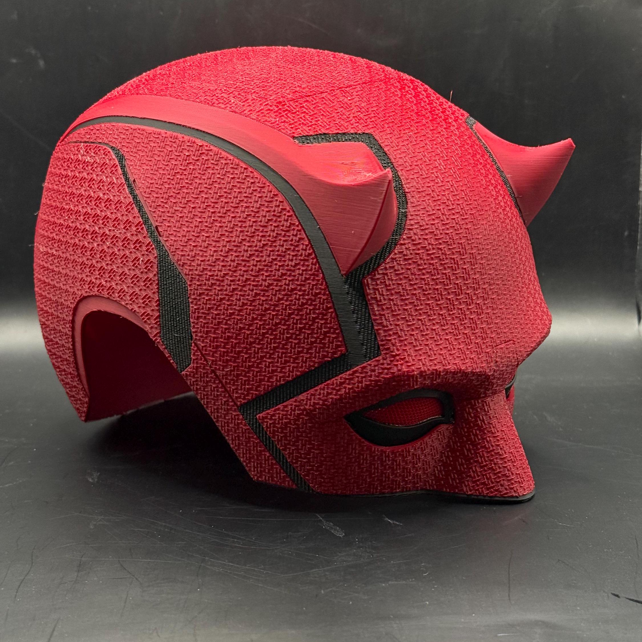 Daredevil Cosplay Mask – 3D Printed Red Helmet | Born Again Series ...