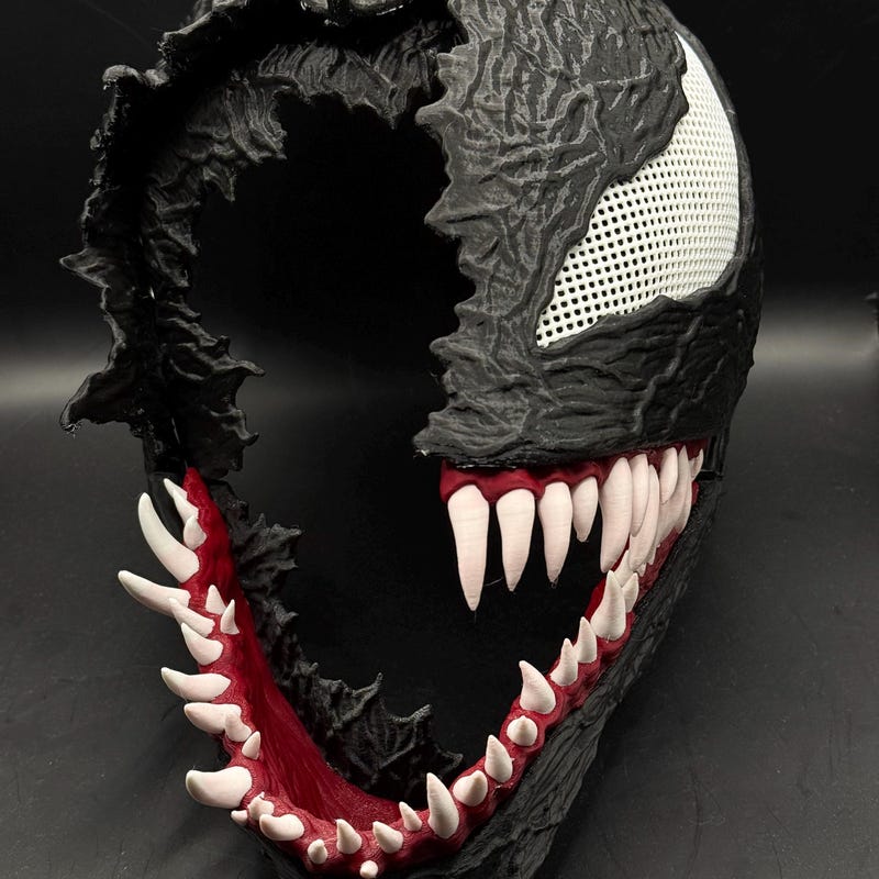 Half Spiderman Half Venom Mask - Etsy