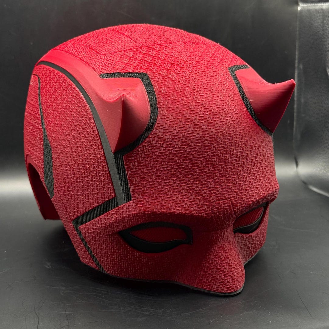 Daredevil Cosplay Mask – 3D Printed Red Helmet | Born Again Series ...