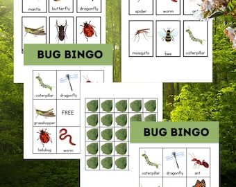 Insects and Bugs Bingo Game | Printable Bug Bingo for Kids | Spring ...