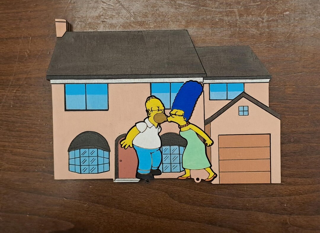 Simpson, Homer and Marge Key Hanger House Laser Cutting File. Homer ...