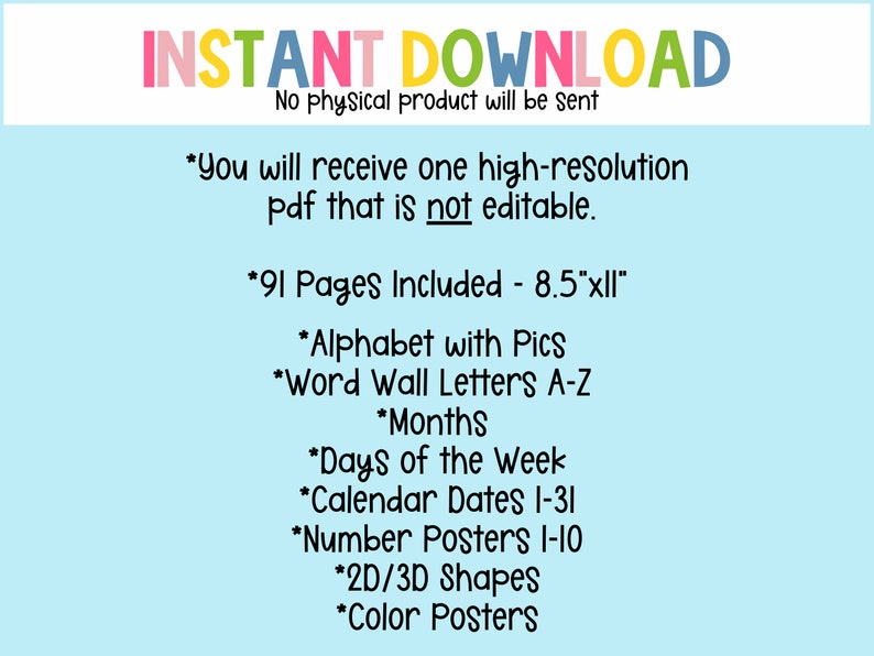 Classroom Decor Bundle, Alphabet Posters, Bulletin Board, Classroom ...