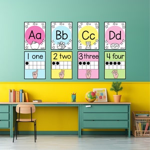 Classroom Decor Bundle, Alphabet Posters, Bulletin Board, Classroom ...