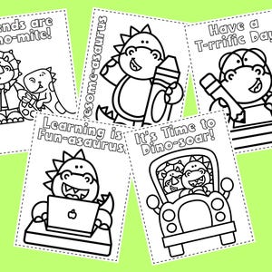 Coloring Pages, Dinosaur Theme, Back to School, Bulletin Board, Teacher ...