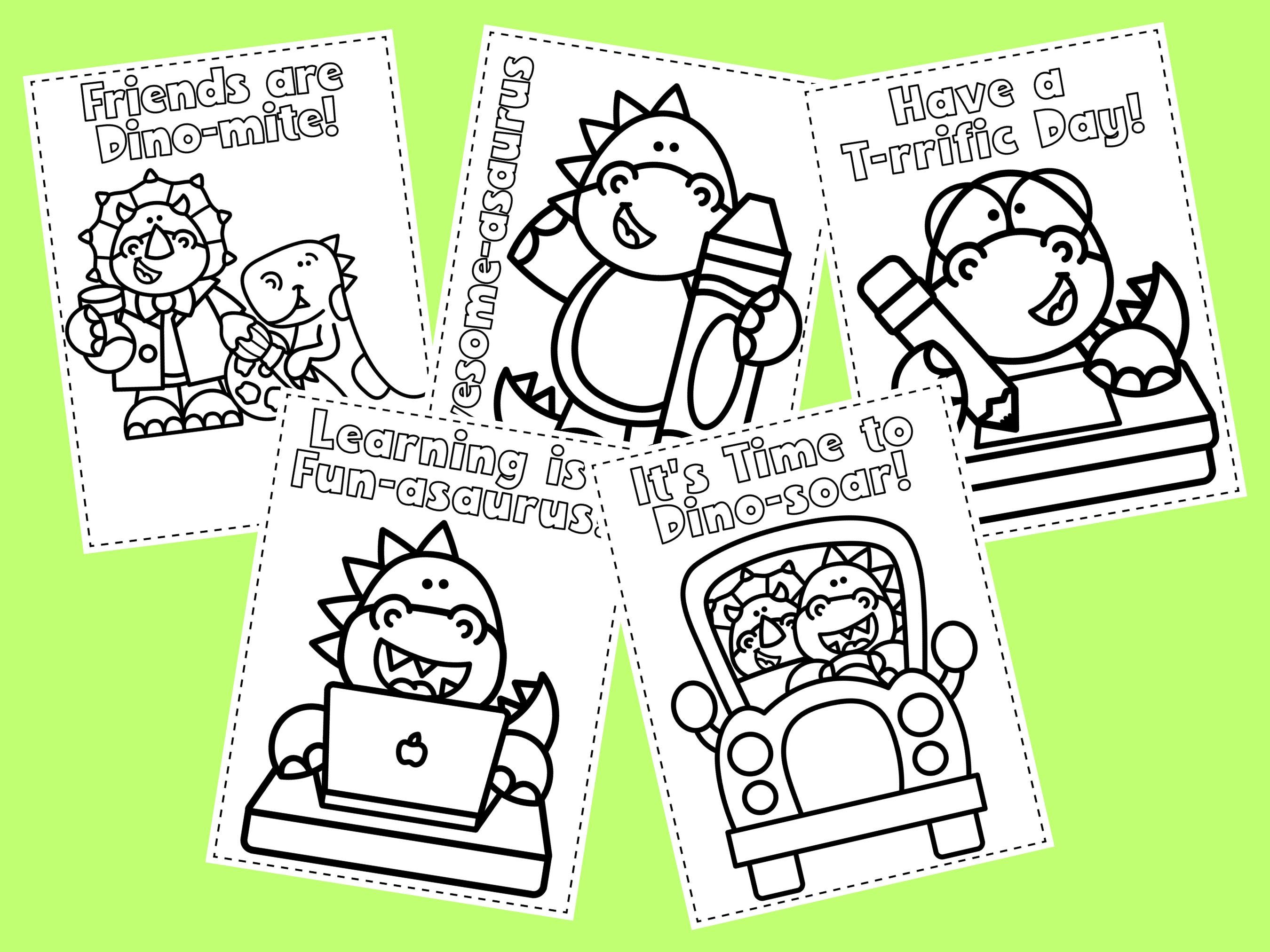 Coloring Pages, Dinosaur Theme, Back to School, Bulletin Board, Teacher ...