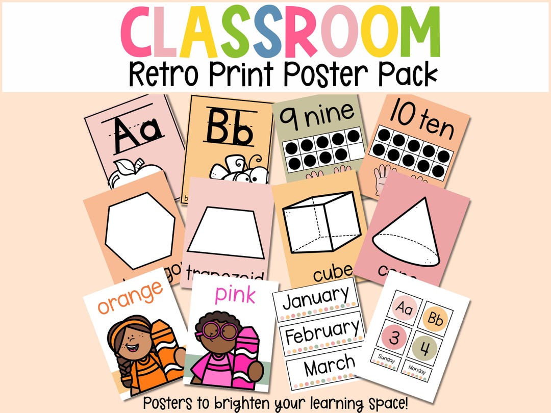 Classroom Decor Bundle, Alphabet Posters, Bulletin Board, Classroom ...