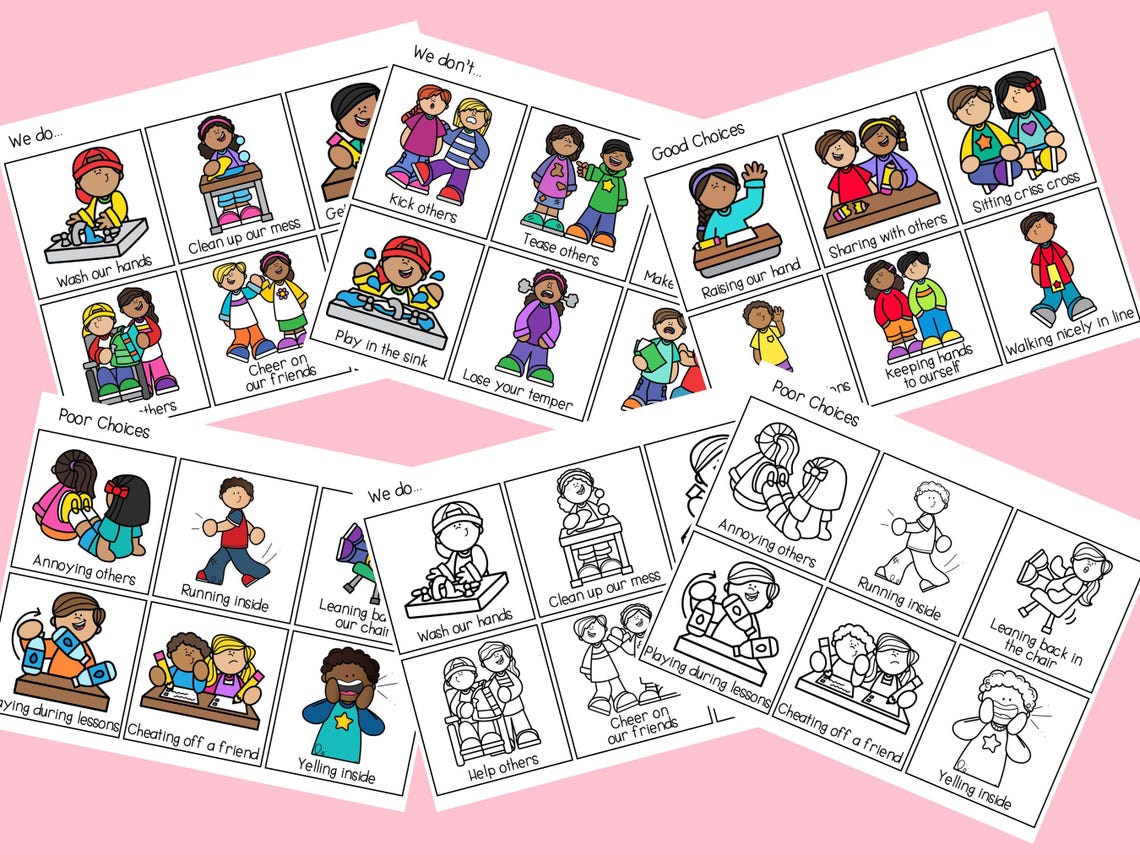Behavior Chart, Behavior Sort, Classroom Expectations, Flashcards ...