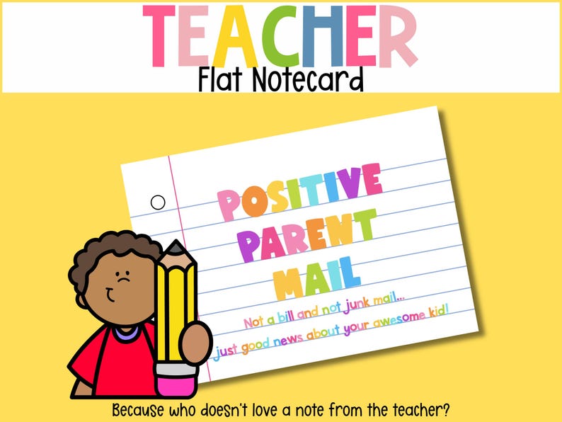 Teacher Positive Notecards, Classroom Supplies, Instant Digital ...