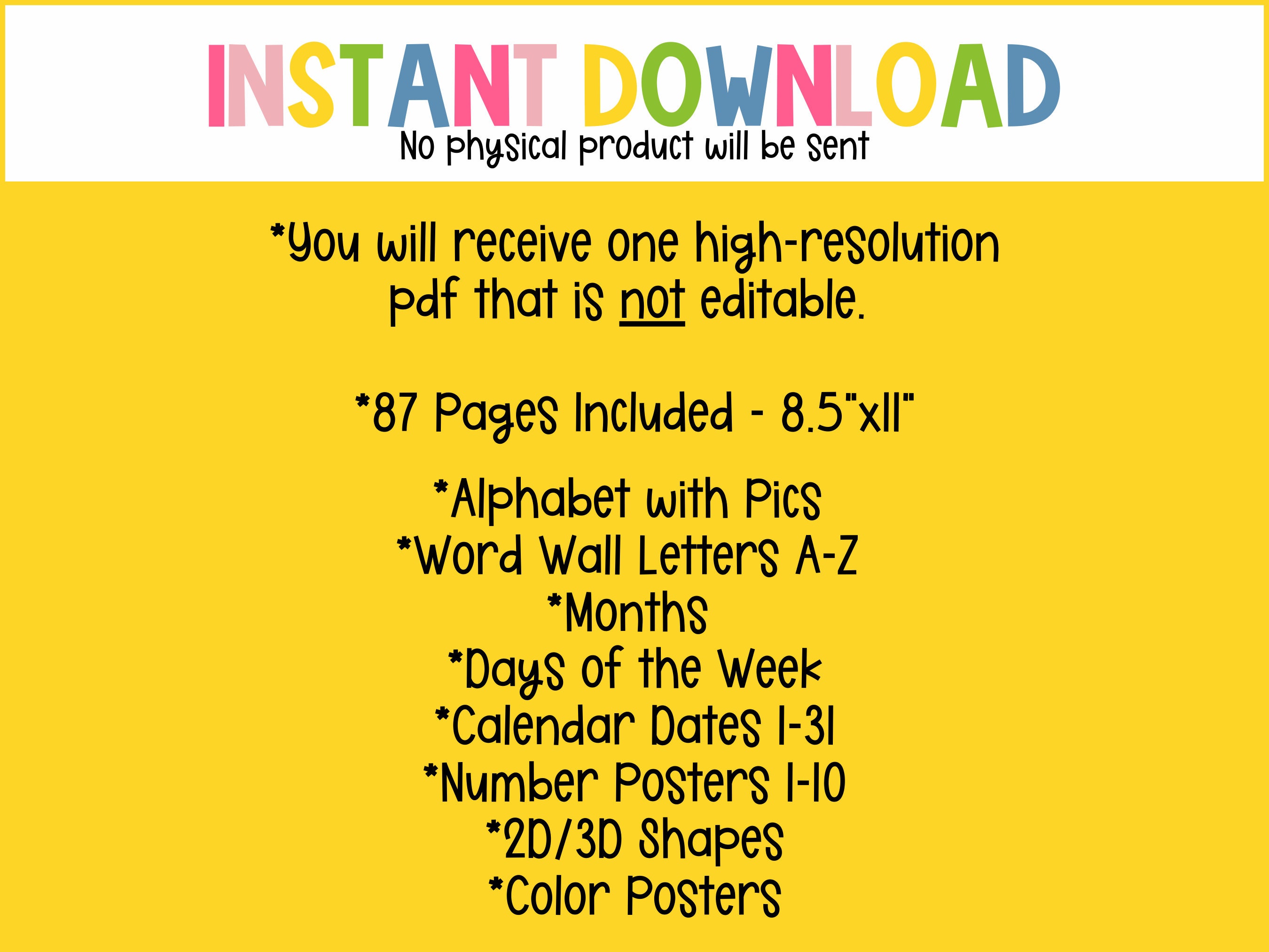 Classroom Decor Bundle, Alphabet Posters, Bulletin Board, Classroom ...