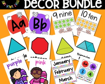 Classroom Decor Bundle, Alphabet Posters, Bulletin Board, Classroom ...