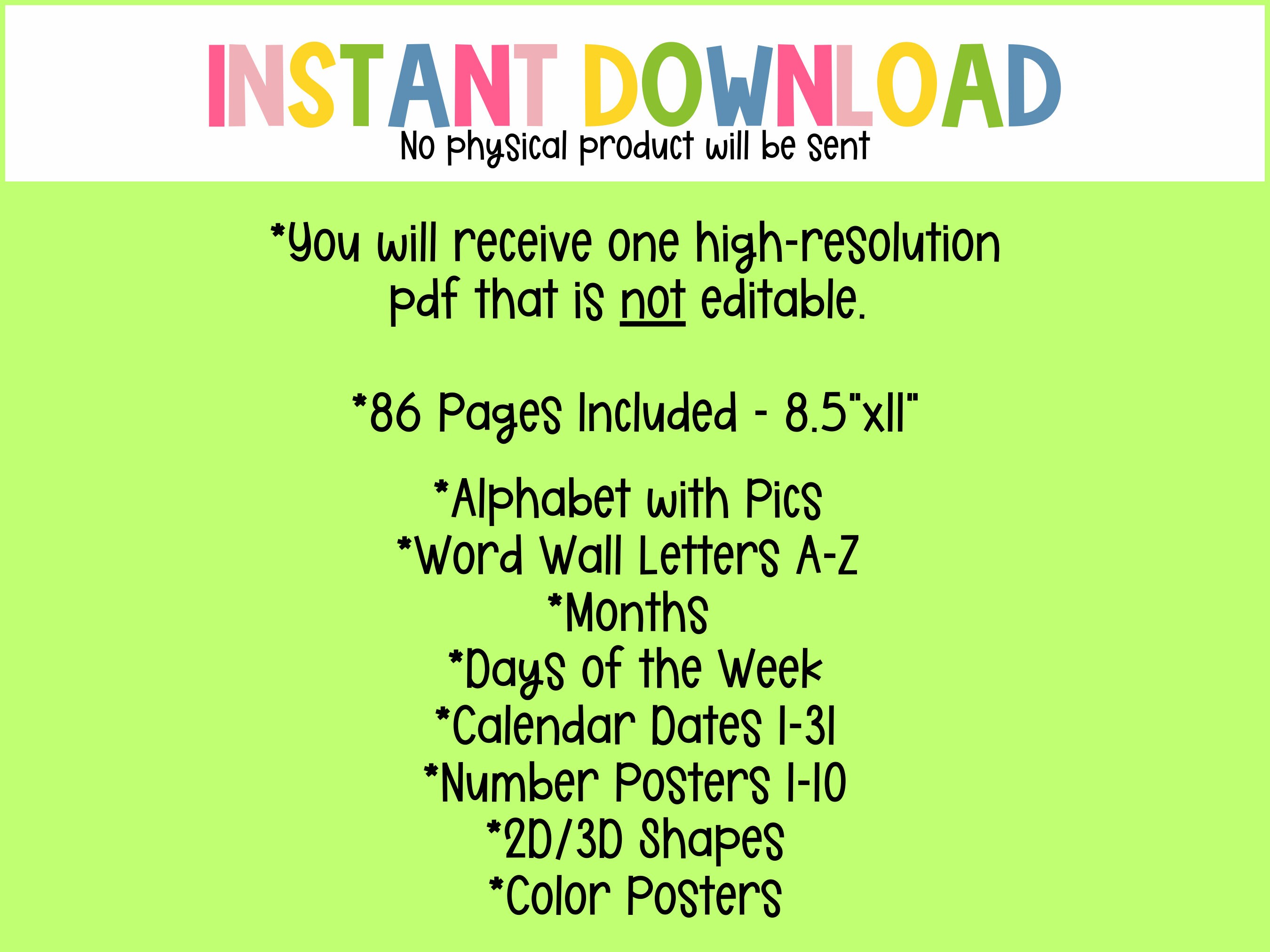 Classroom Decor Bundle, Alphabet Posters, Bulletin Board, Classroom ...